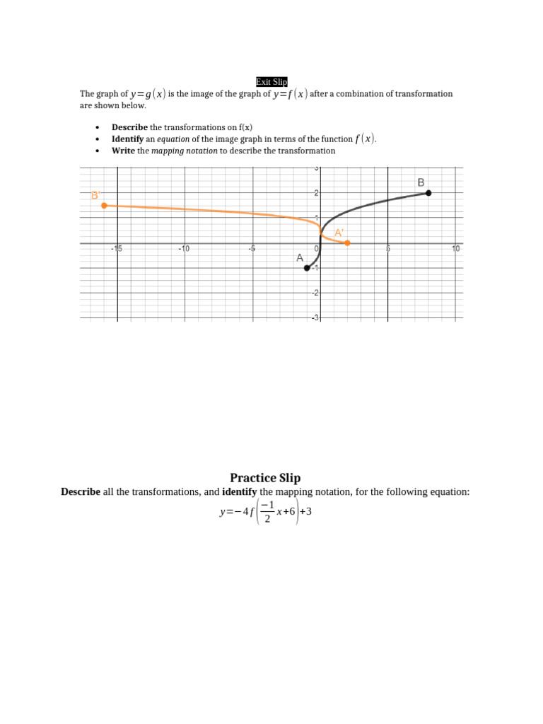 Exit Slip-Combinations | PDF