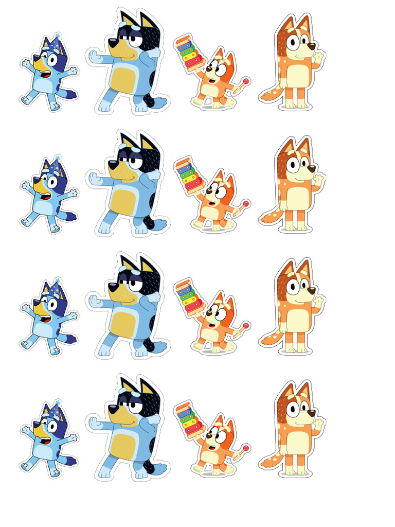 Bluey Stickers To Print | PDF