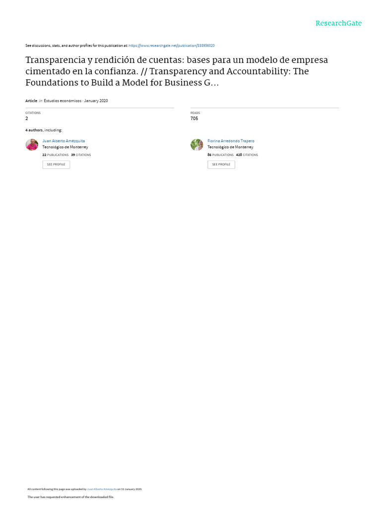 Modelo empresarial basado en confianza | PDF | Responsabilidad | Sociedad
