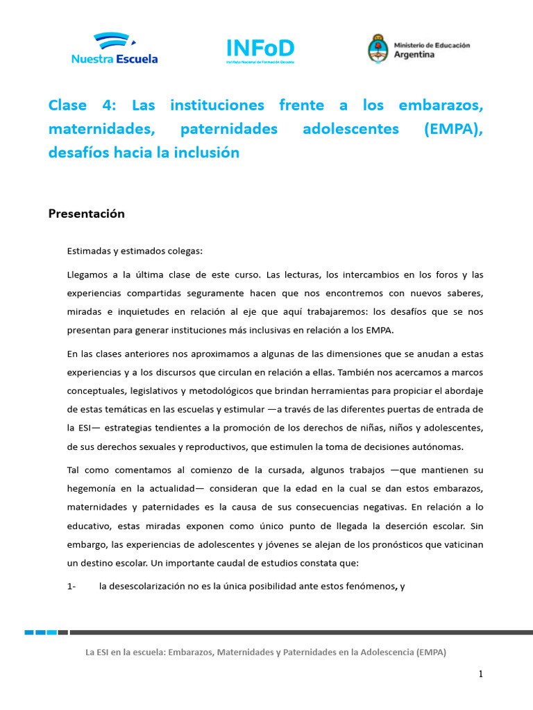 Curso 206-Clase04 | PDF | Aborto | Escuelas