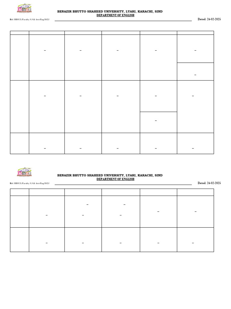 Mid Term Time Table | PDF