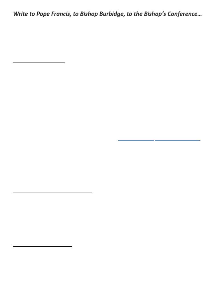 Write Pope Francis | PDF