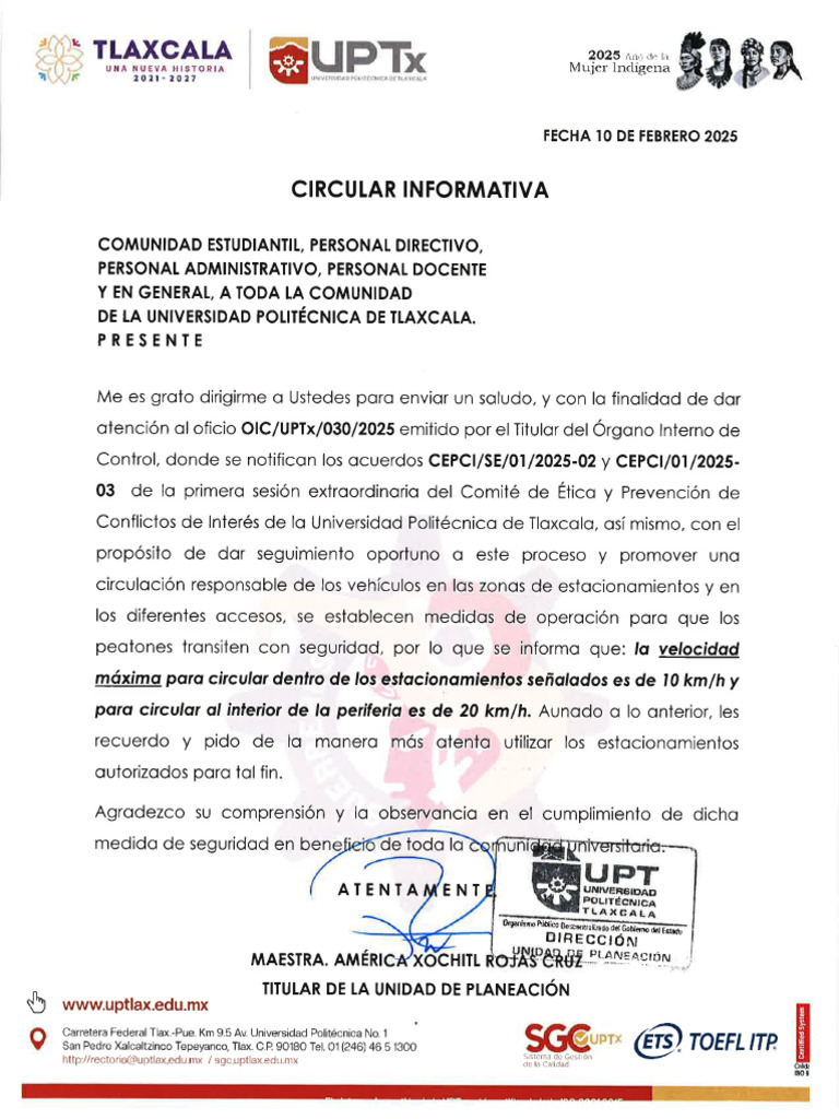 CIRCULAR INFORMATIVA | PDF