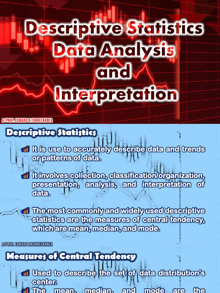 Lesson 4-Analysis-Interpretation-Descriptive Statistics | PDF | Mean ...