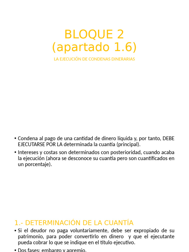 Bloque II Apartado 6 Ej. Condena Dineraria | PDF | Pagos | Liquidación