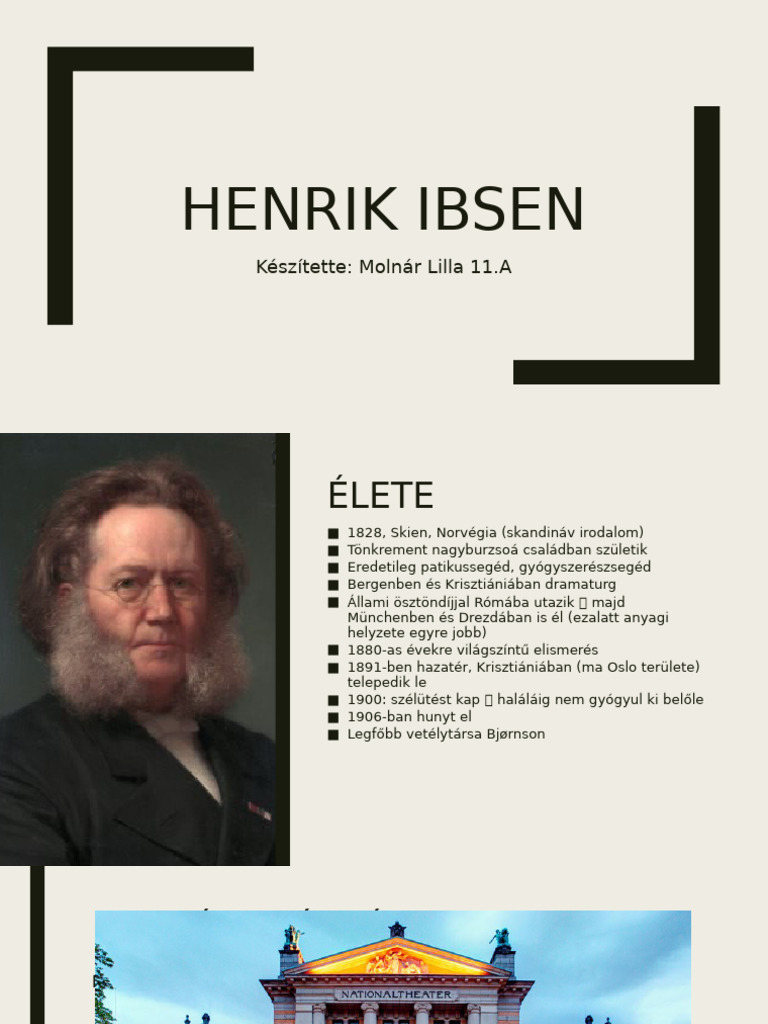 Henrik Ibsen Cselekménnyel | PDF