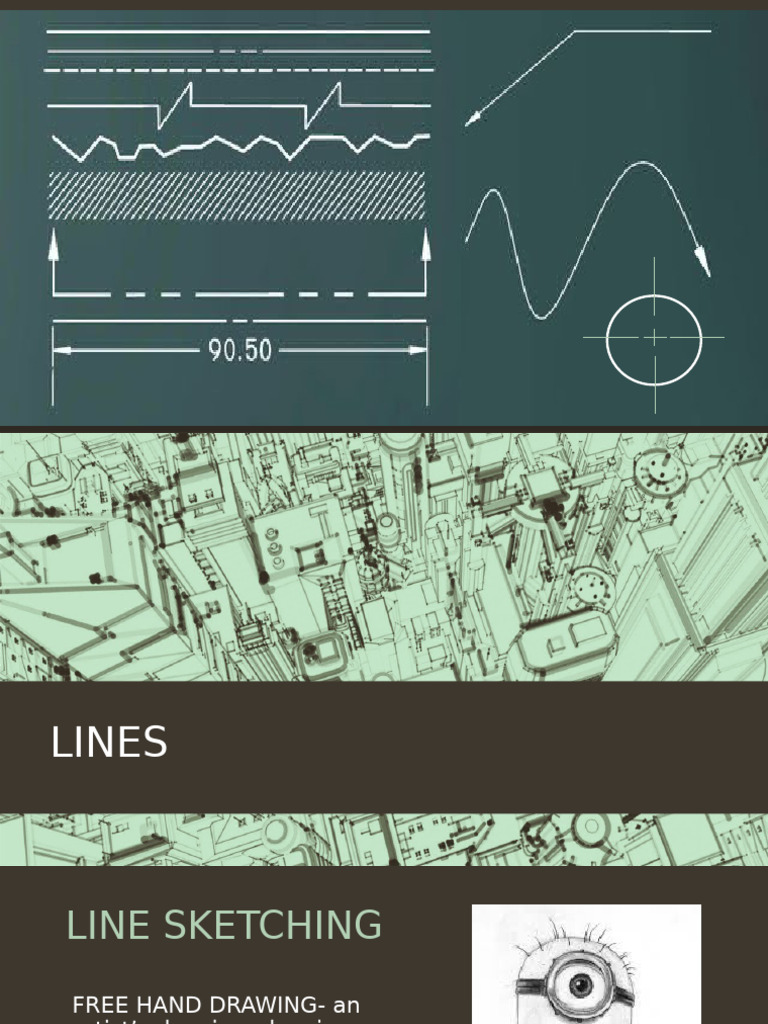Line Sketching and Orthographic Projection | PDF
