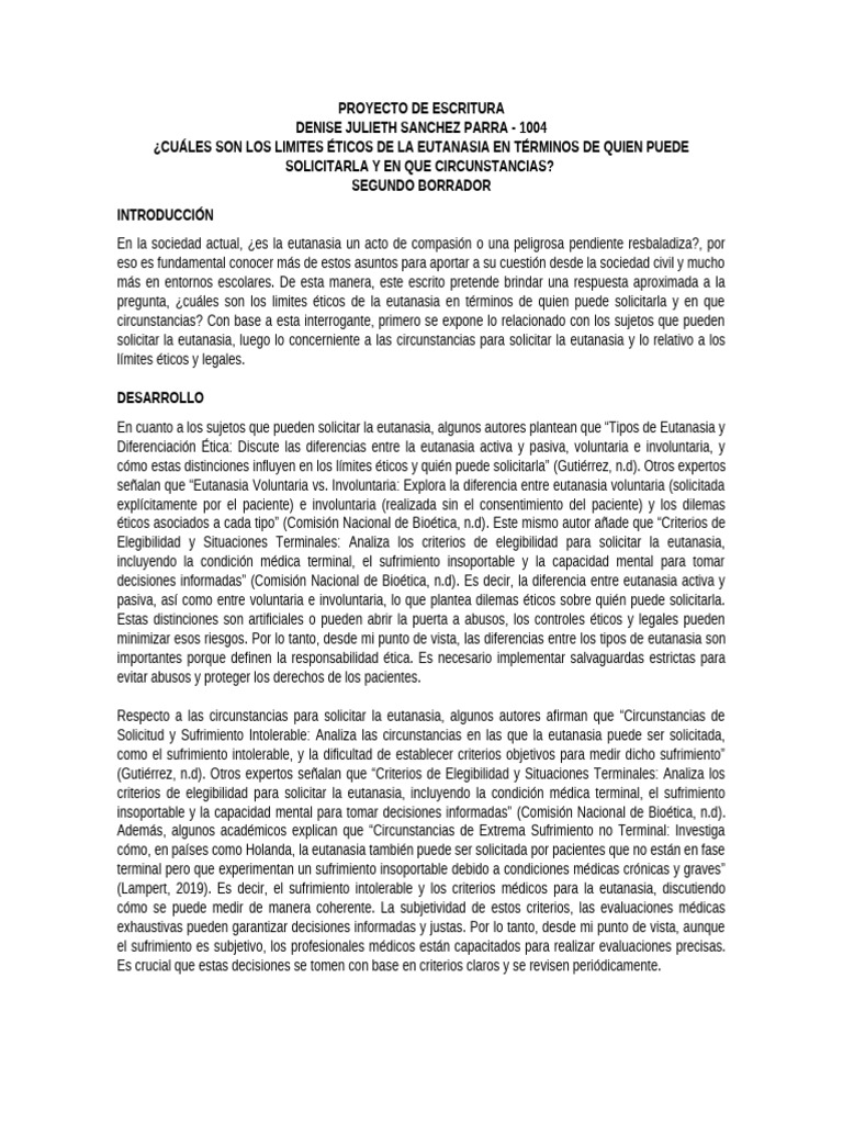Segundo Borrador | PDF | Consentimiento informado | Bioética