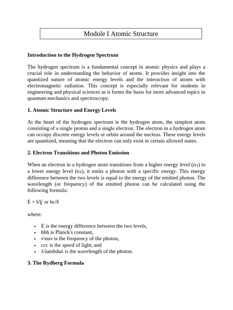 Notes On Atomic Structure | PDF | Electron Configuration | Atomic Orbital