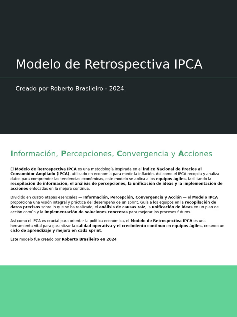 (PACK) Modelo de Retrospectiva IPCA | PDF | Inflación | Información