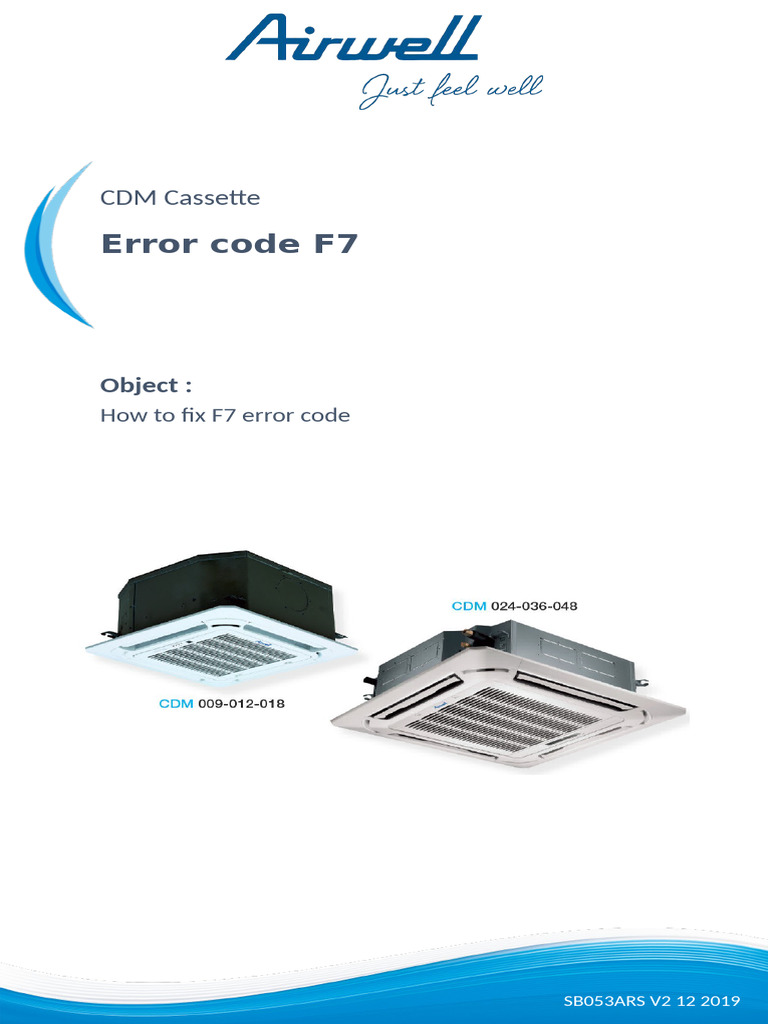 SB053ARS - CDM - F7 error code | PDF