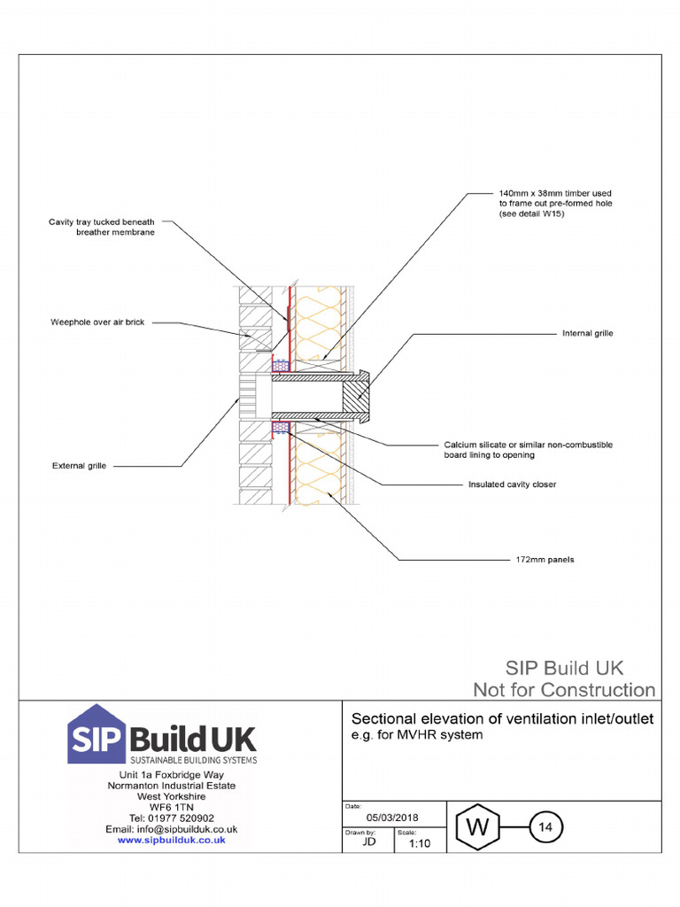 W14 Sectional Elevation of Ventilation Inlet Outlet | PDF