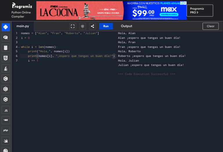 Online Python Compiler (Interpreter) - Programiz | PDF