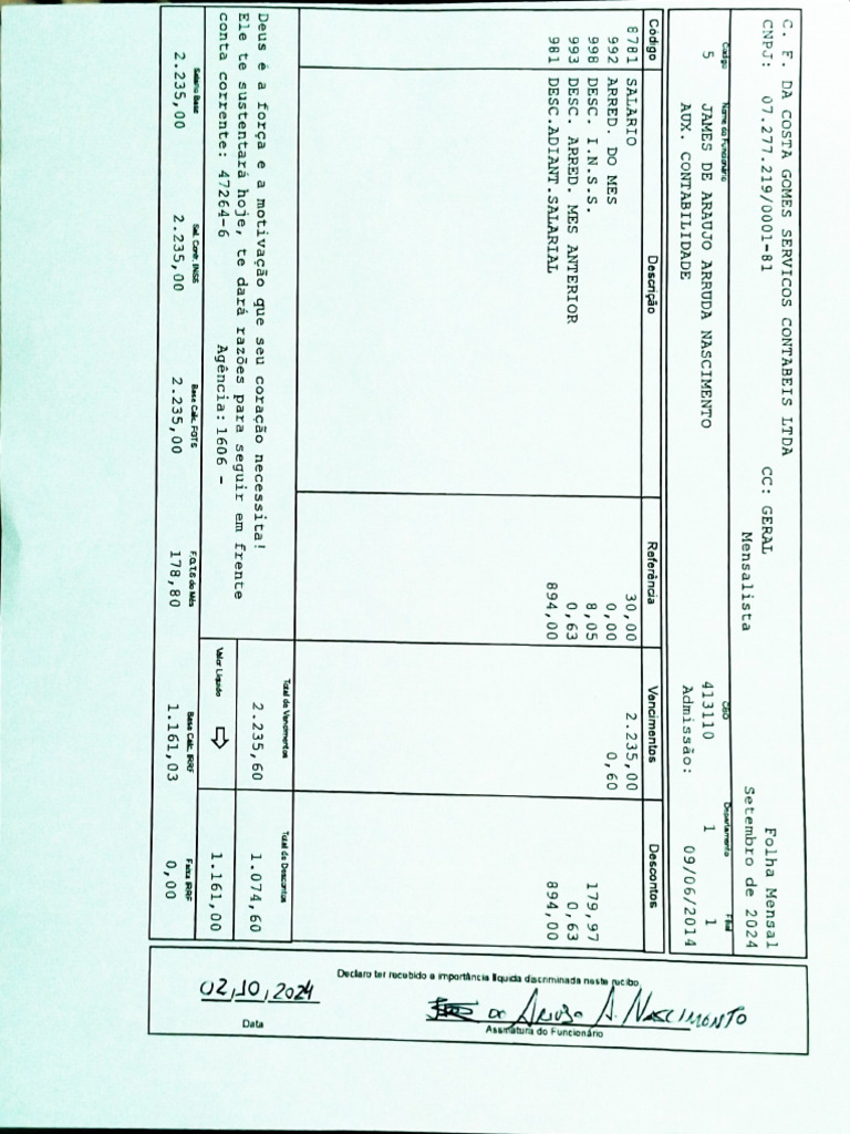 Holerite Setembro | PDF