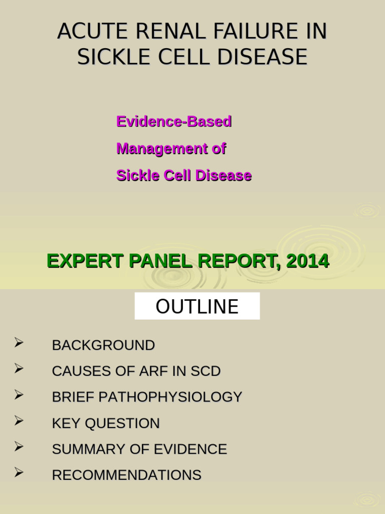 Acute Renal Failure in Sickle Cell Disease | PDF | Creatinine | Kidney
