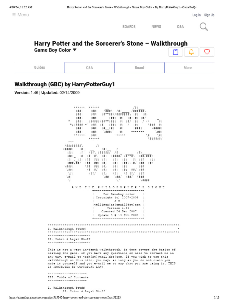 Harry Potter and The Sorcerer's Stone GBC | PDF | Harry Potter | Mythography
