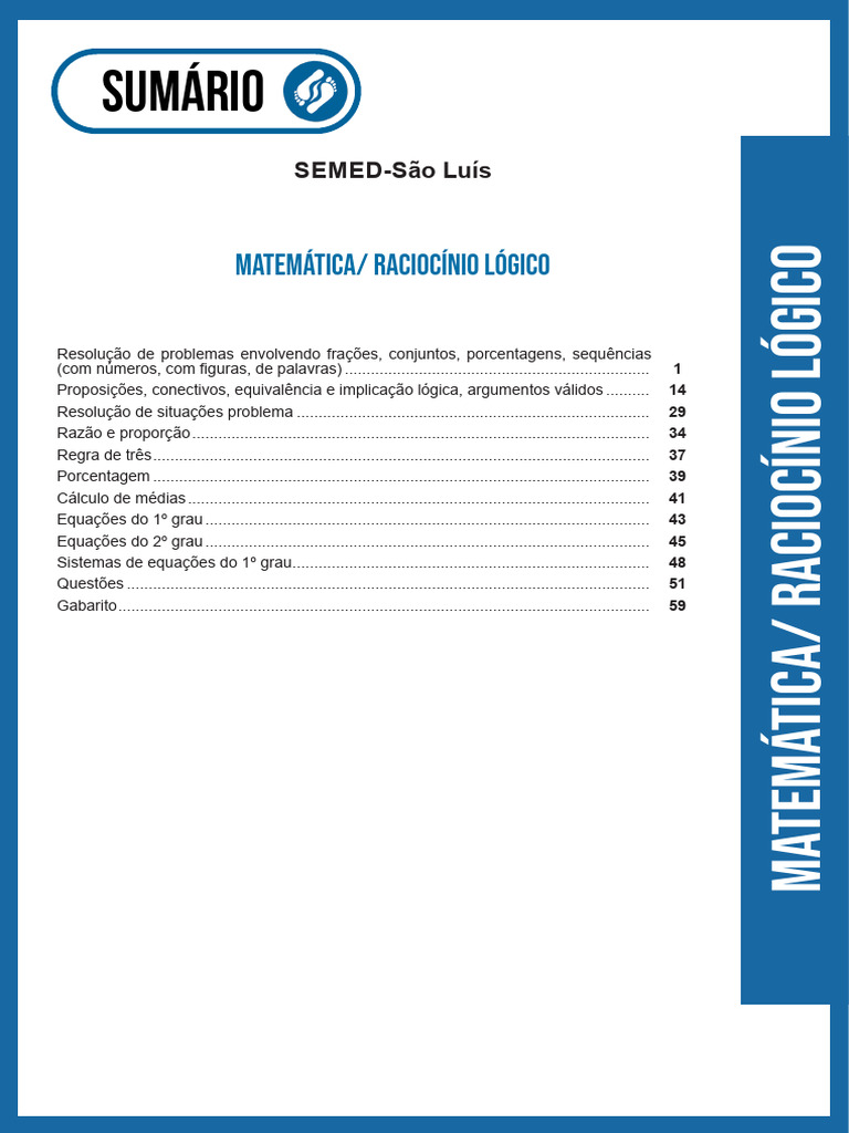02 Matematica e Raciocinio Logico | PDF | Argumento | Conjunto (Matemática)