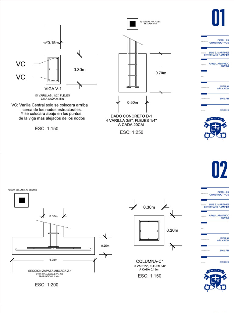Detalles Constructivos Columnas y Mas | PDF