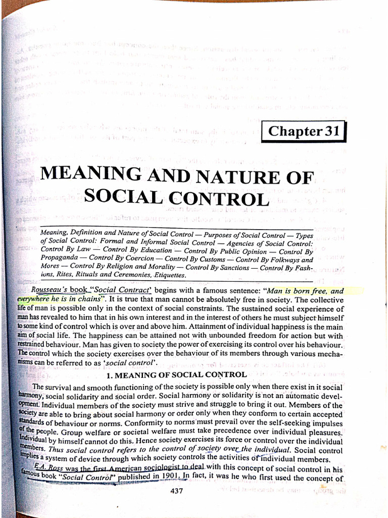 Sociology UNIT-4 Social Control | PDF