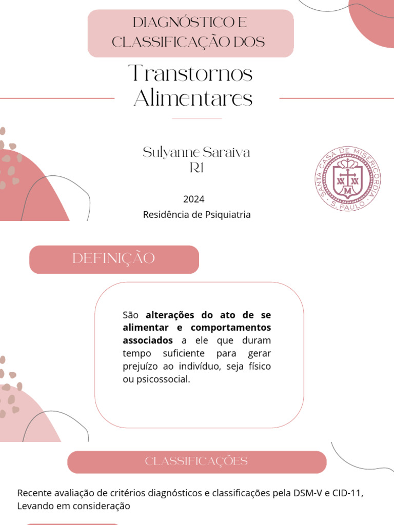 Tipos de Transtornos Alimentar | PDF | Distúrbio alimentar | Distúrbio ...