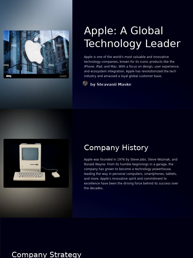Apple A Global Technology Leader | PDF | Apple Inc. | Computing