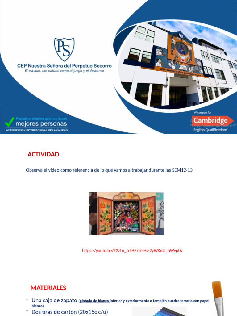 s2-s3 Edurel - Sa6 Materiales Retablo | PDF