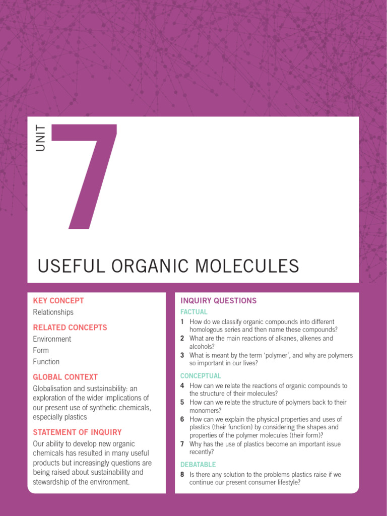 SCIIS09 - Unit 7 Useful Organic Molecules - Unlocked | PDF | Alkene ...