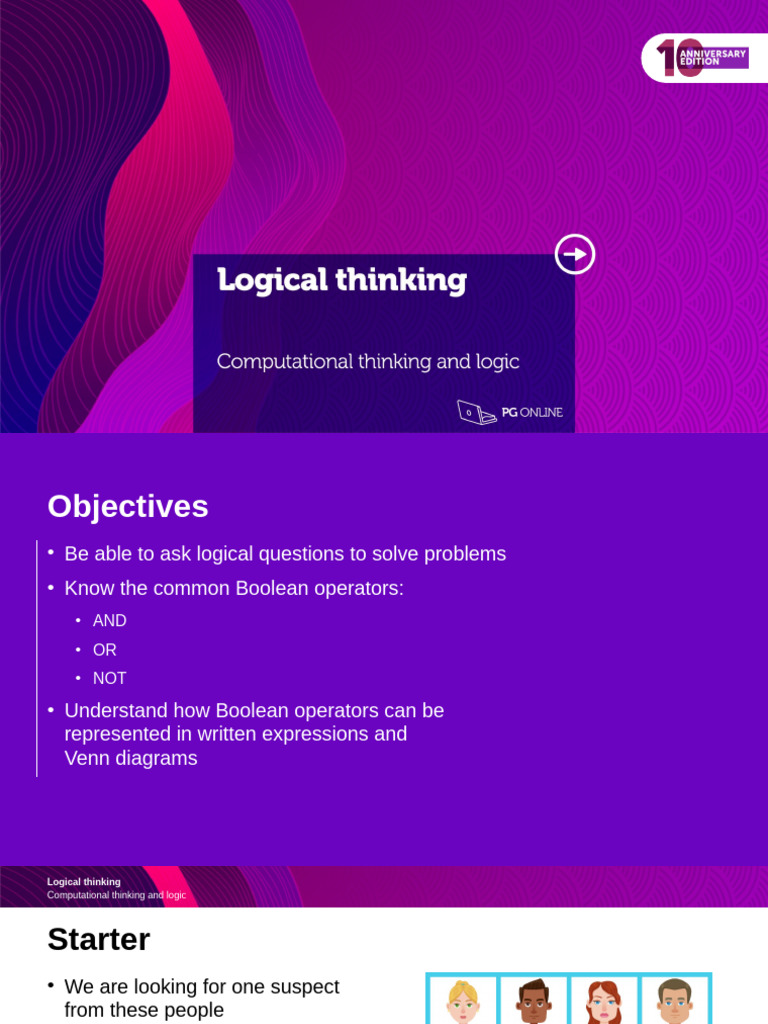 L1 Logical Thinking | PDF | Thought | Boolean Algebra
