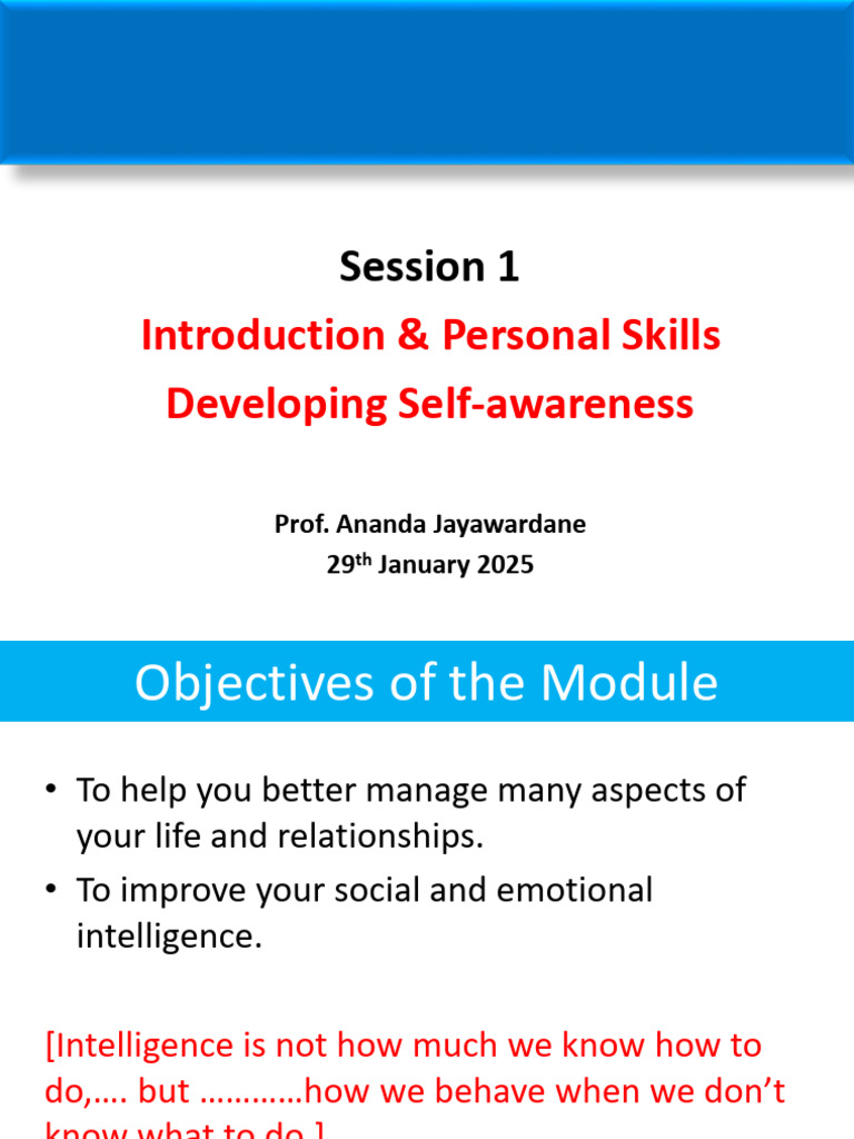 Management Skills and Self-Awareness | PDF | Attitude (Psychology ...