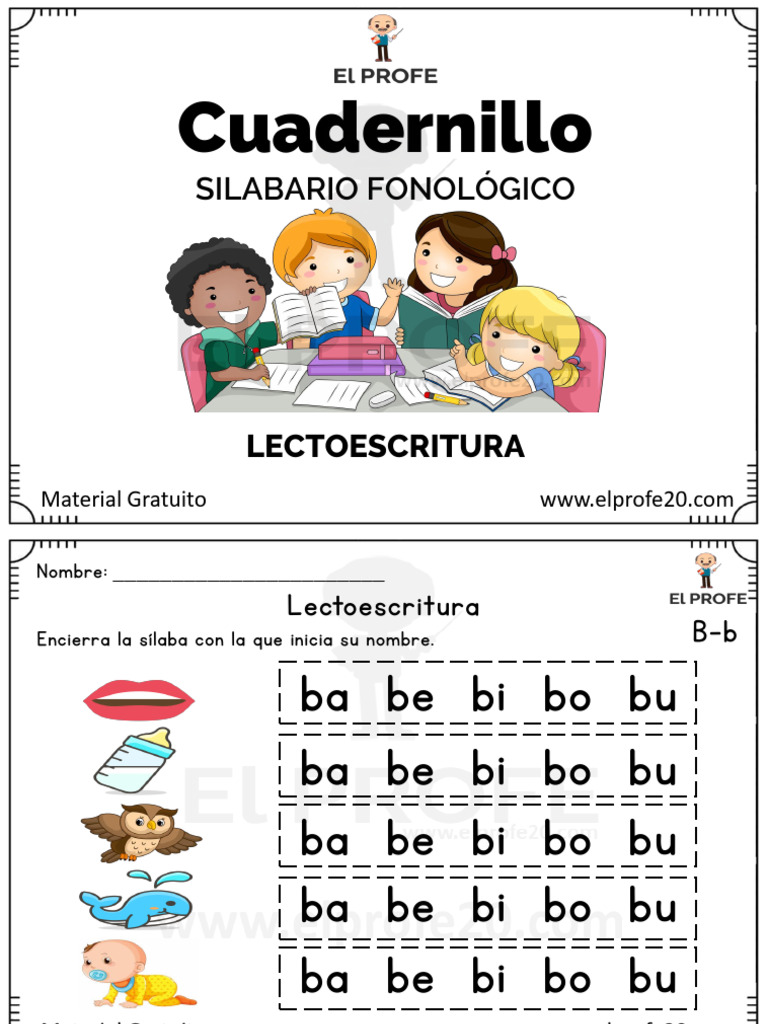 Cuadernillo Silabario Fonologico Gratis Elprofe20 | PDF