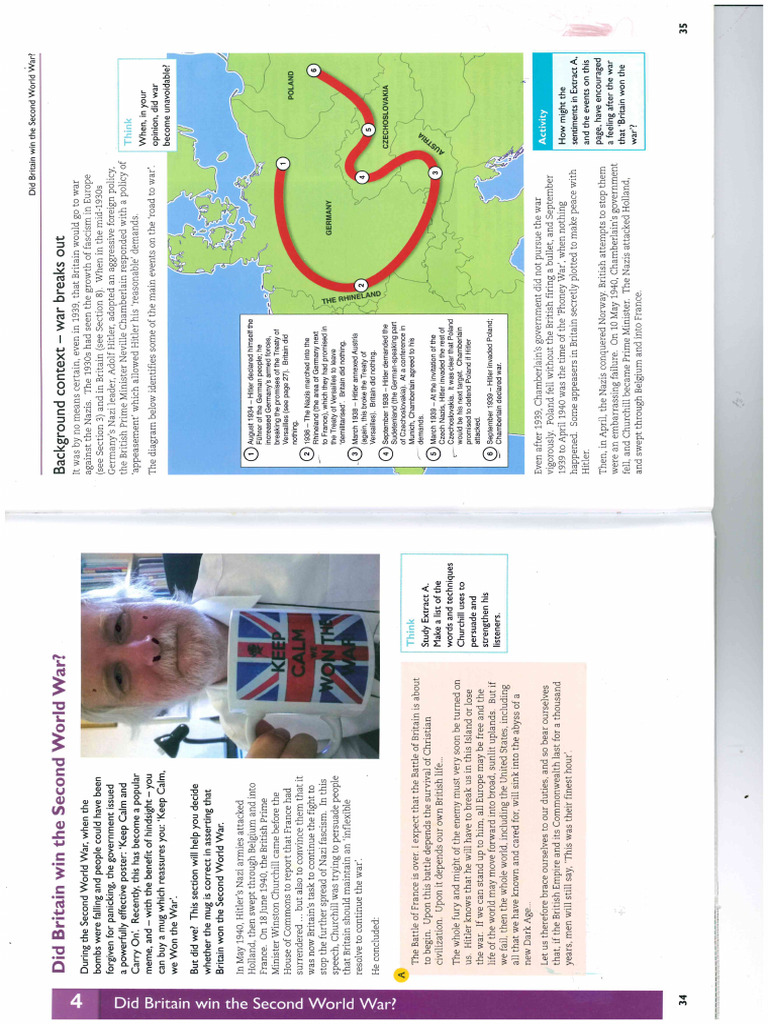 Textbook Lesson 1 Did Britain win the WWII | PDF