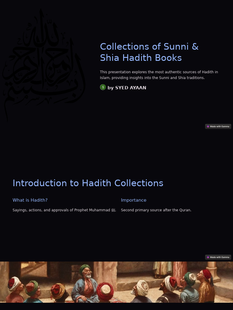 Collections of Sunni and Shia Hadith Books (1) .PPTX 2 | PDF