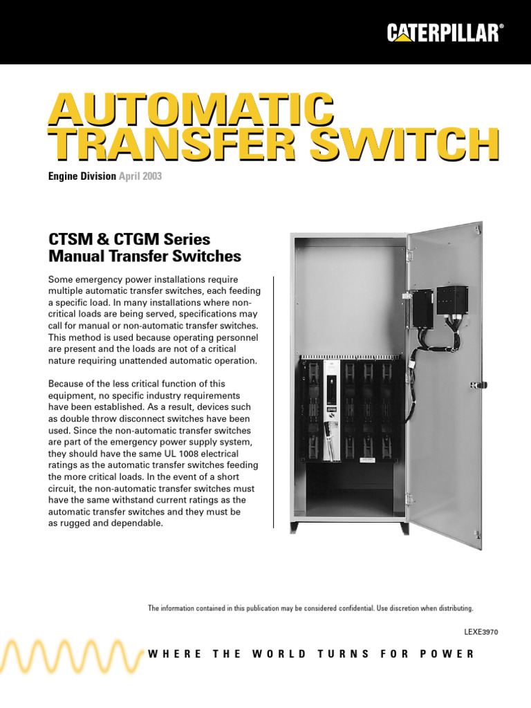 CTSM & CTGM Series Ats | PDF | Switch | Equipment
