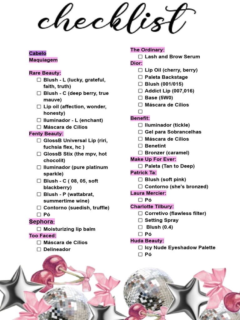 Beauty Essentials Checklist | PDF