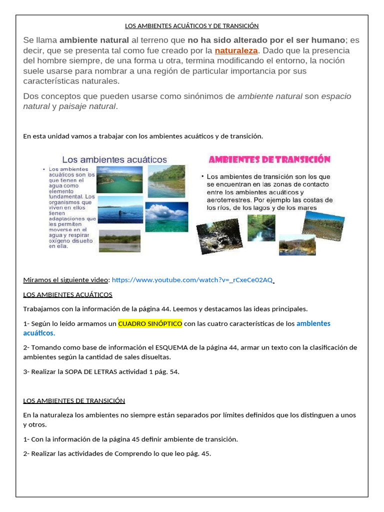 Ambientes Acuáticos y de Transición | PDF | Entorno natural | Agua