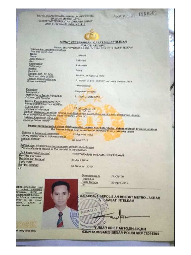 SCAN SKCK USMAN | PDF