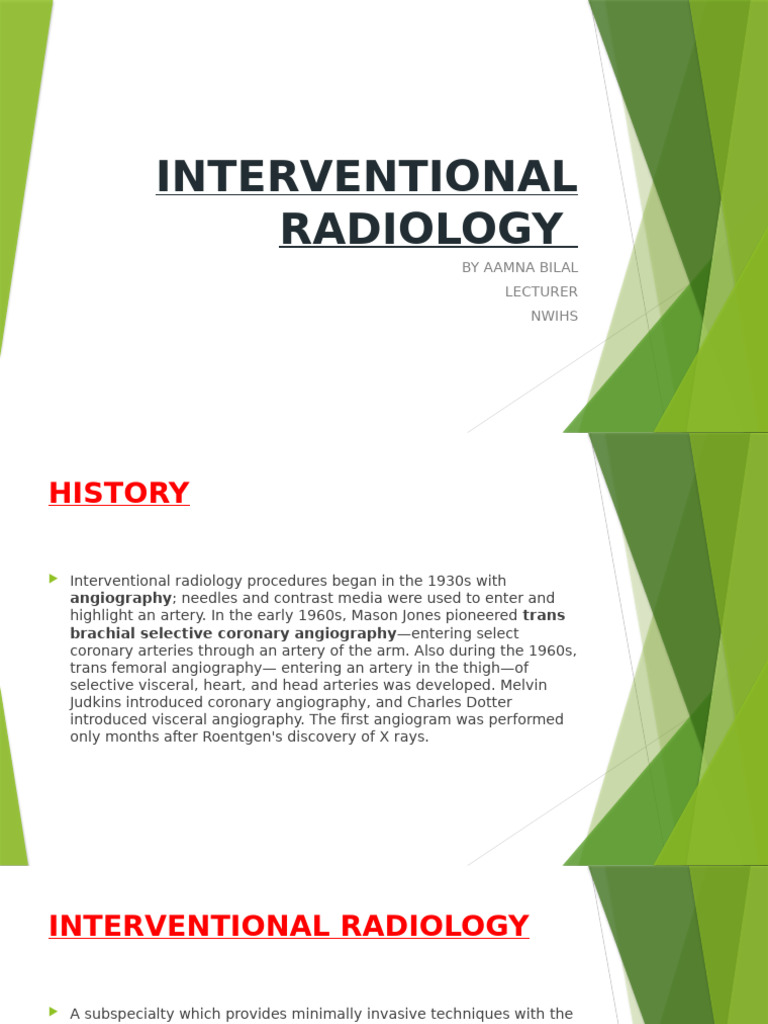 Interventional Radiology | PDF | Angiography | Interventional Radiology