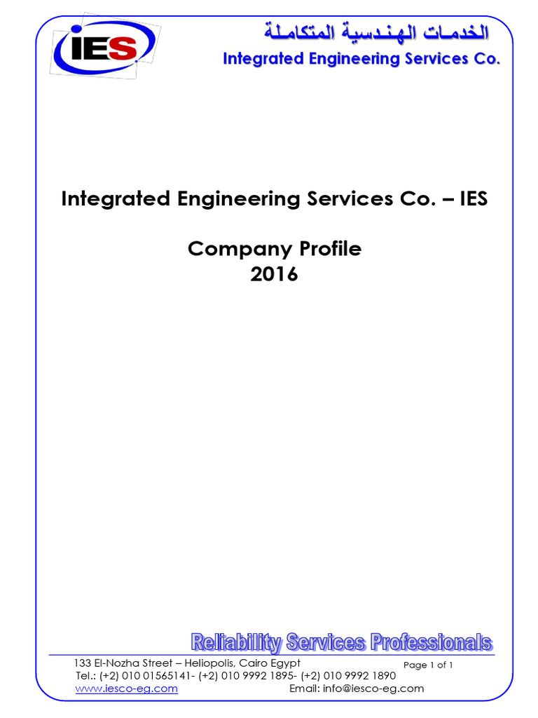 IES Company Profile 2016 E | PDF | Leak | Thermography