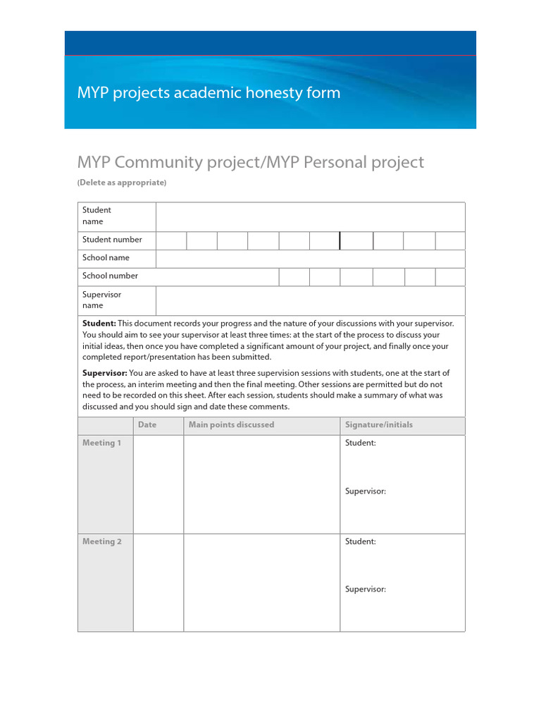 academic integrity form | PDF