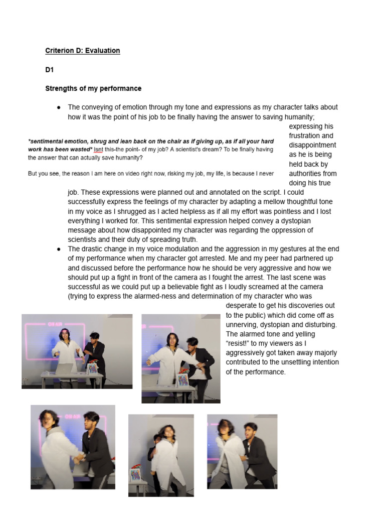 E-portfolio Crit D (1) | PDF