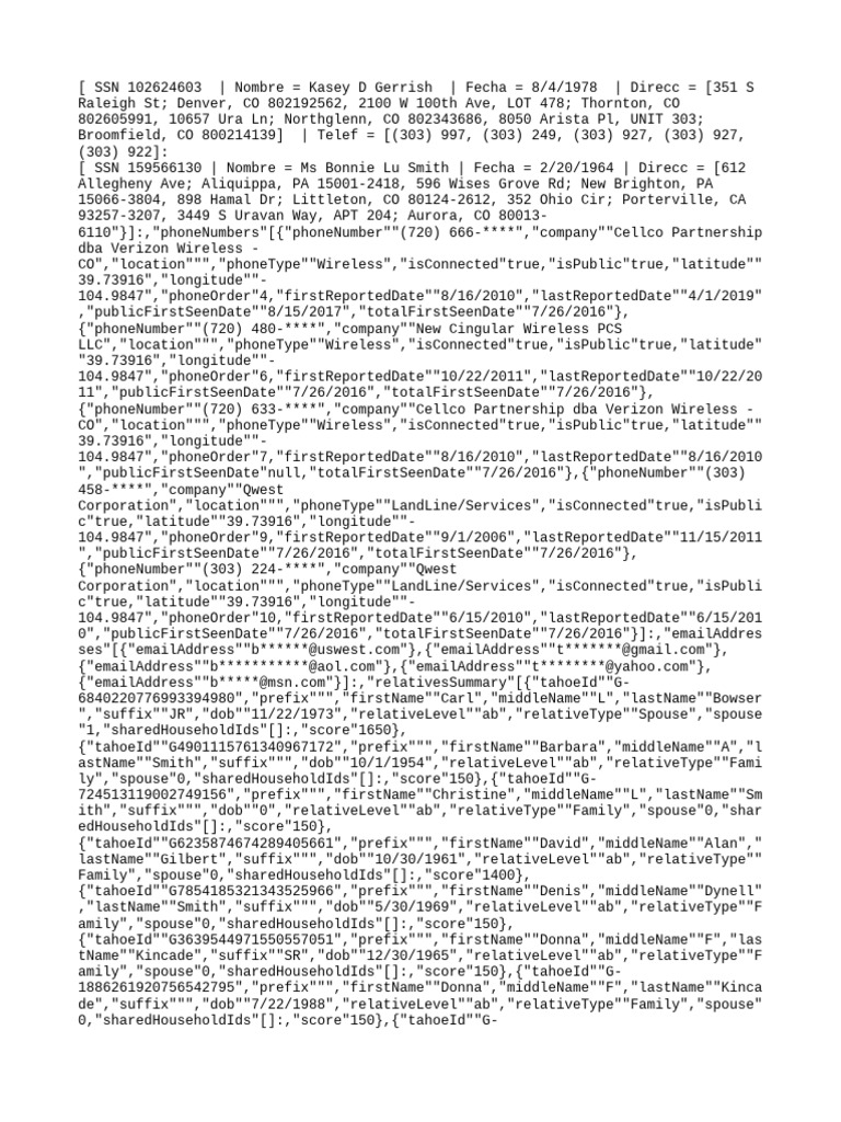 SSN CO 2021 03 23 | PDF | Verizon Wireless | Telecommunications