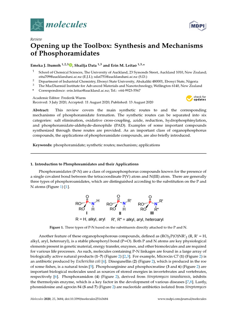 Molecules 25 03684 | PDF | Chemistry | Chemical Substances
