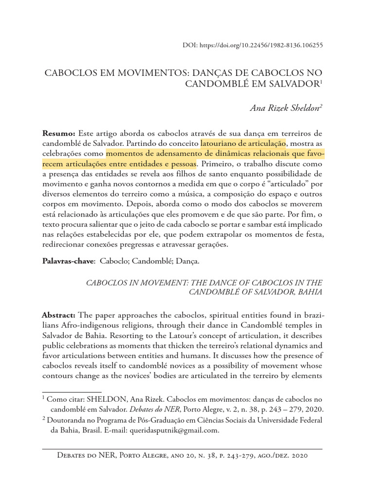Danças dos Caboclos no Candomblé | PDF | Tempo | Aprendizado