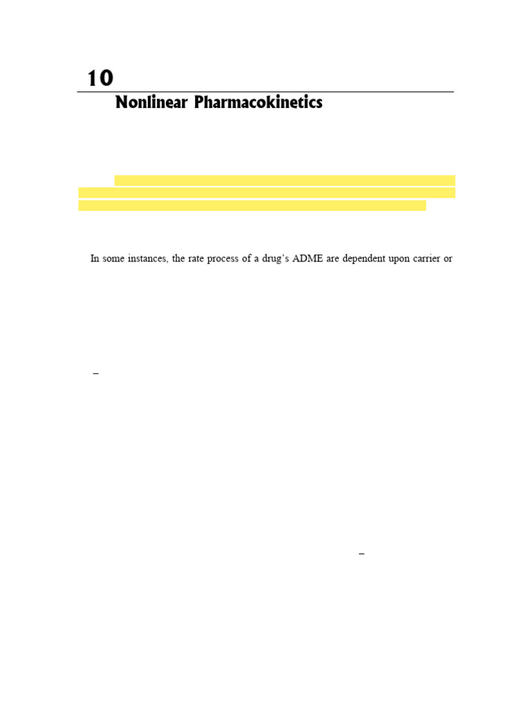 nonlinear pk | PDF | Pharmacokinetics | Pharmacology