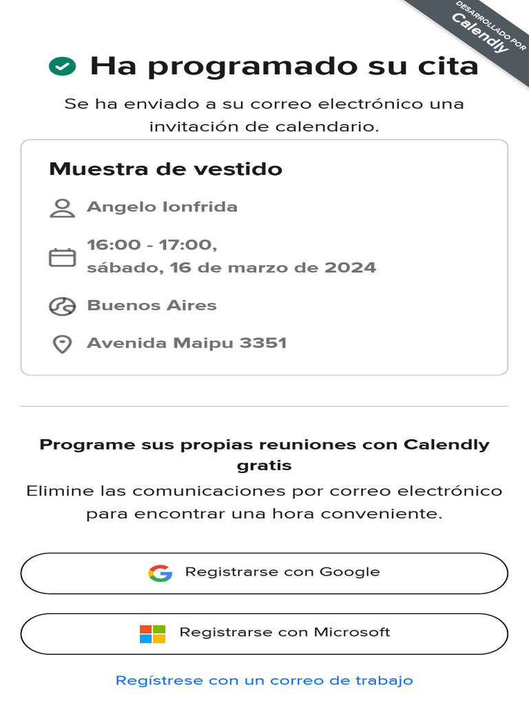 Confirmado - Calendly | PDF