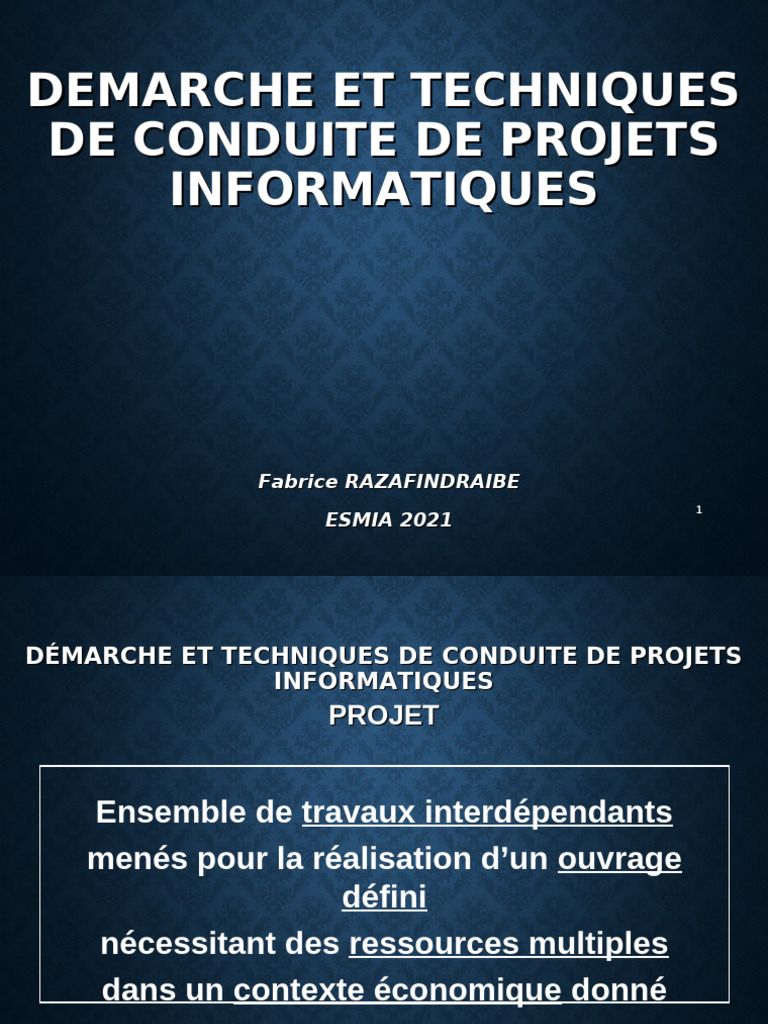 Gestion de Projets Informatiques | PDF | Planification | Informatique