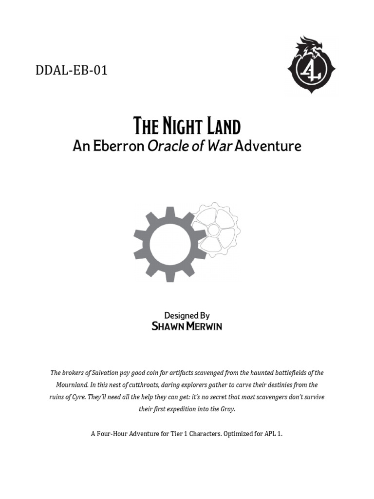 925821-DDAL-EB-01_The_Night_Land_v2_PrintFriendly | PDF | Dungeons & Dragons