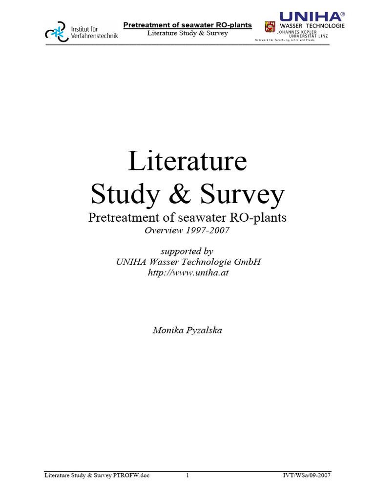 LIB Desalination - Pretreatment of seawater RO-plants - UNIHA Wasser ...