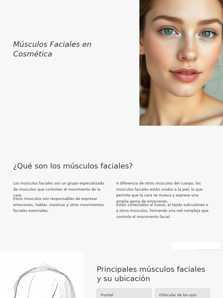 Músculos Faciales y su Impacto en Cosmética | PDF | Cara | Músculo