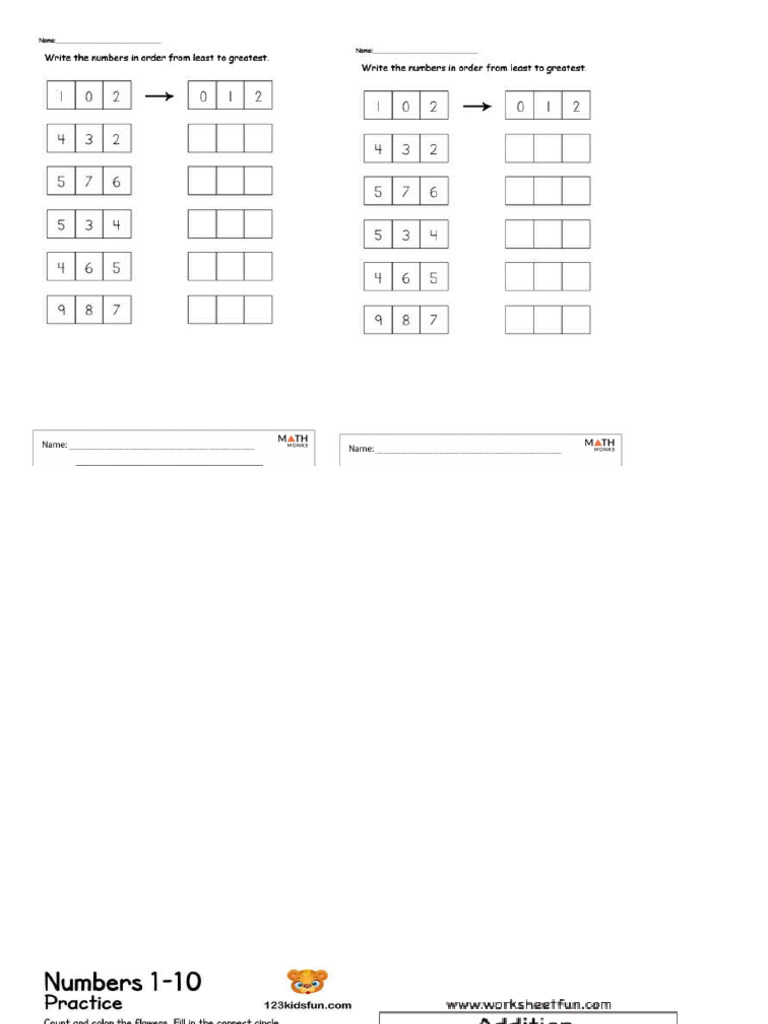 Grade 1 Activity | PDF